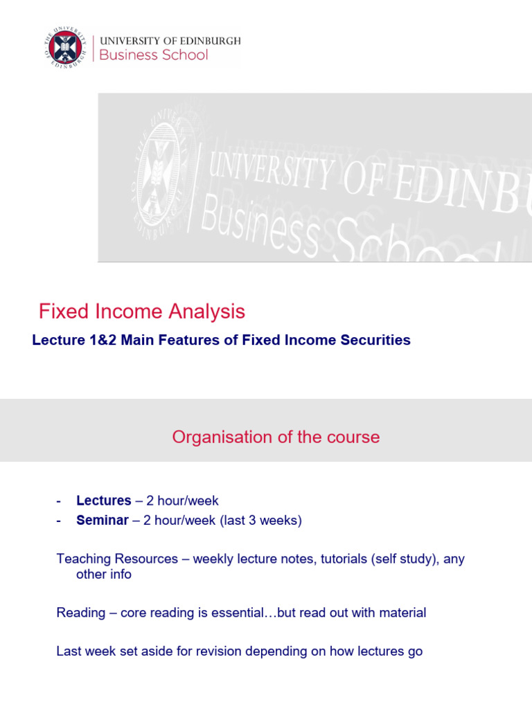 Fixed Income Securities Overview | PDF | Bonds (Finance) | Yield (Finance)