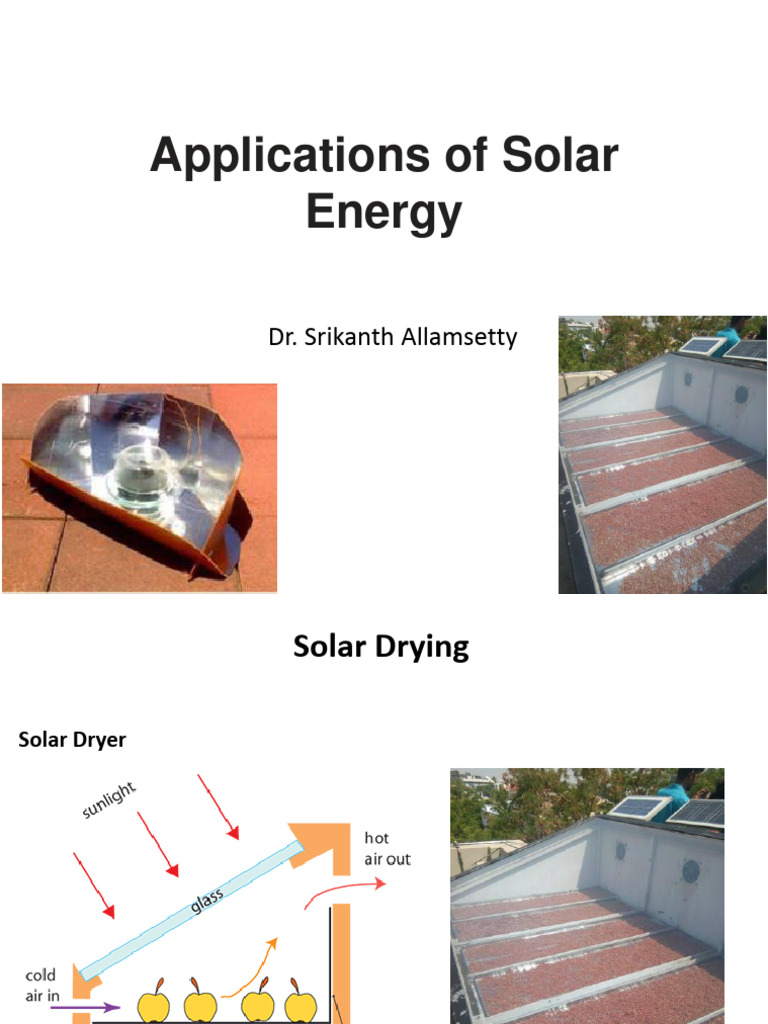 Solar Energy Applications Overview | PDF | Solar Energy | Photovoltaics