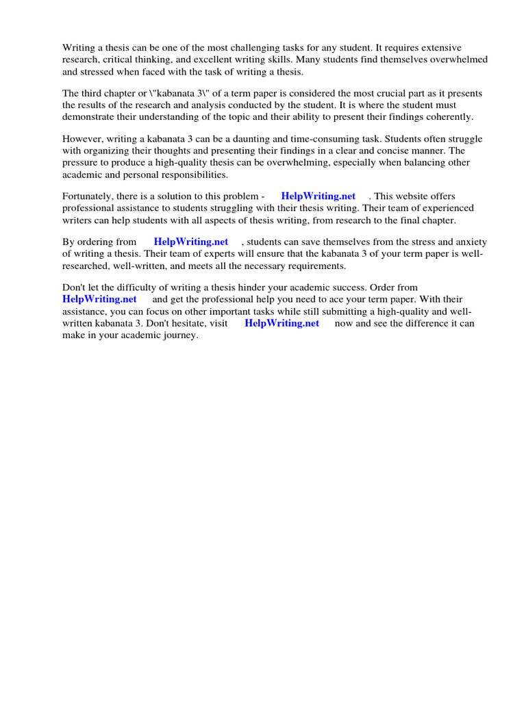 Kabanata 3 NG Term Paper | PDF | Tagalog Language