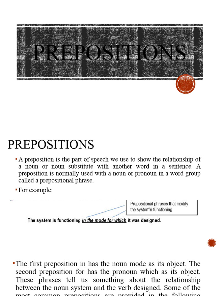 LESSON 7 - Prepositions, Conjunctions, & Interjections | PDF ...