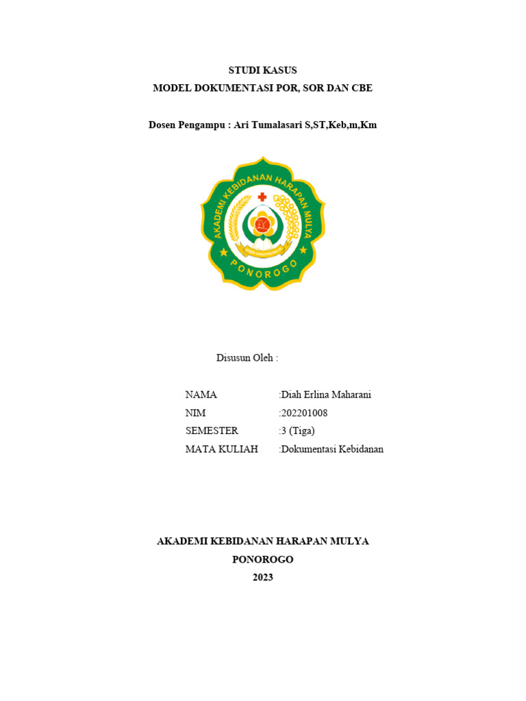 Tugas Model Dokumentasi Diah | PDF