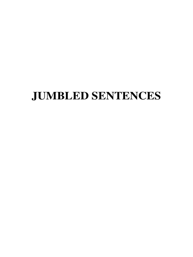 1. JUMBLED SENTENCES | PDF | Secularism