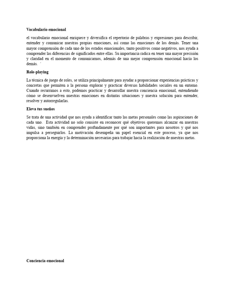 Vocabulario Emocional-1 | PDF | Las emociones | Autorregulación emocional