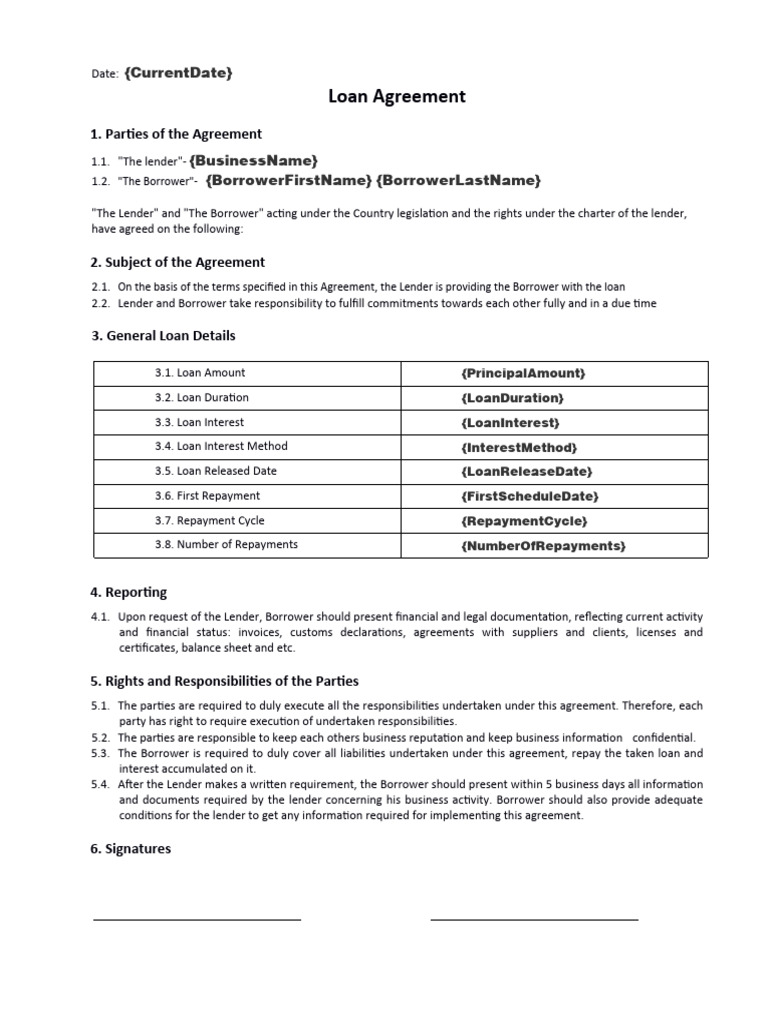 Sample Loan Agreement #3 | PDF | Loans | Interest