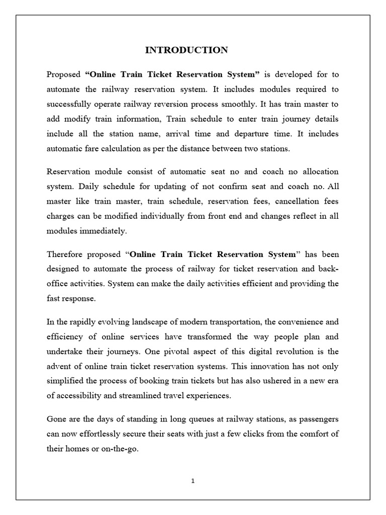 Online Train Ticket Reservation System GAD | PDF | Input/Output | Password