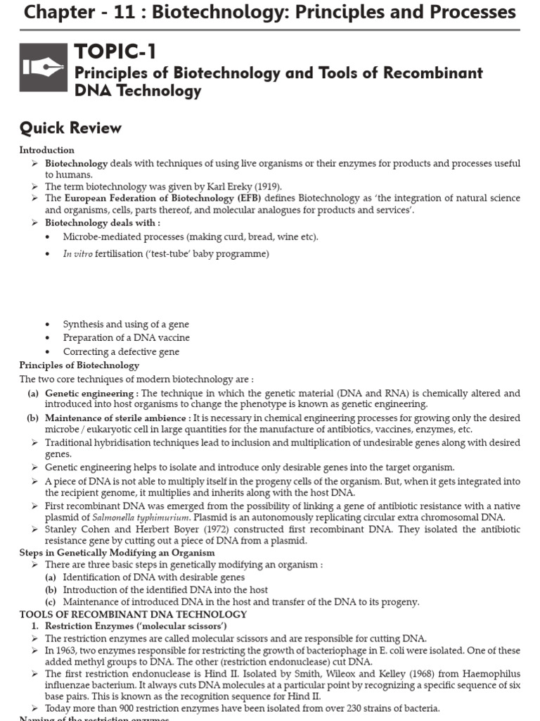 Biotechnology and It's Applications Mind Map | PDF | Molecular Cloning | Restriction Enzyme