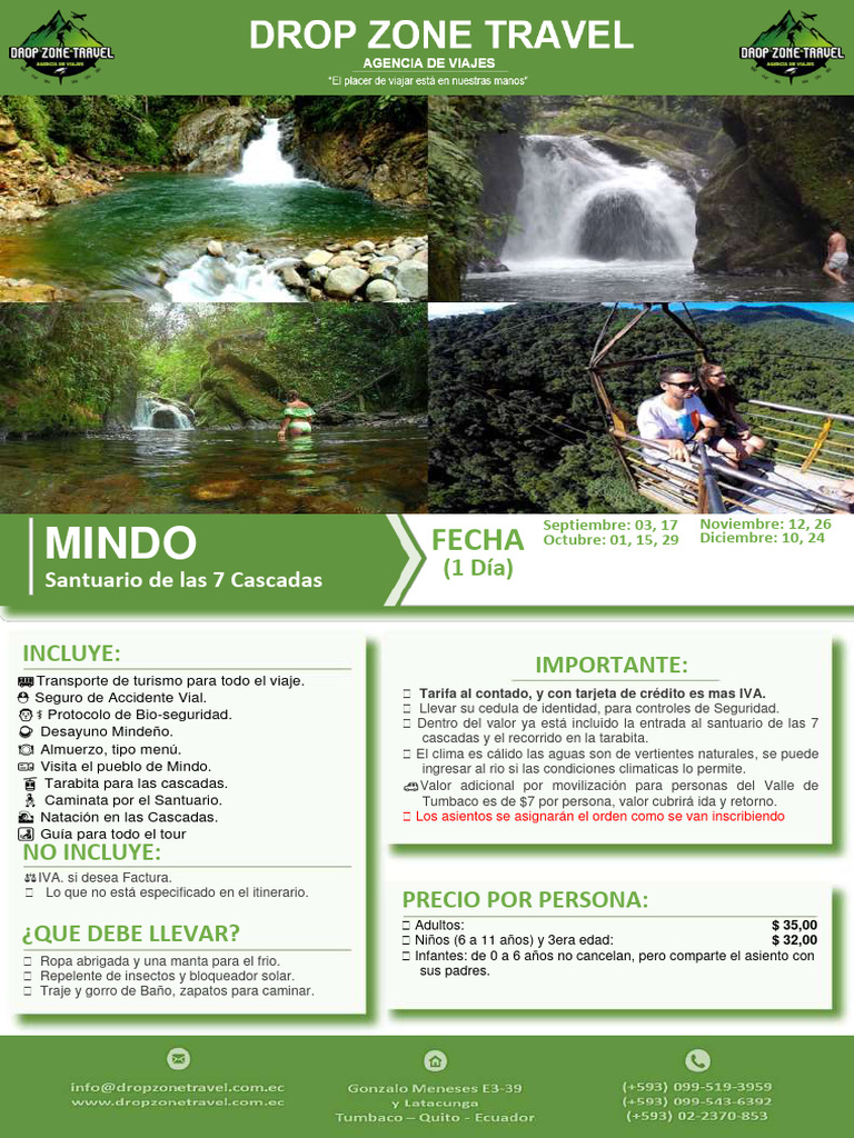 Mindo | PDF | Agencia de viajes | Turismo