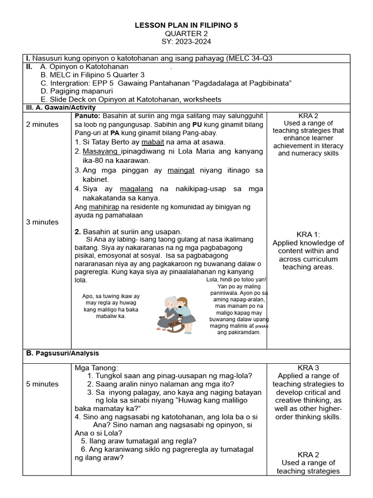 Lesson Plan in Math 3 Q2 | PDF