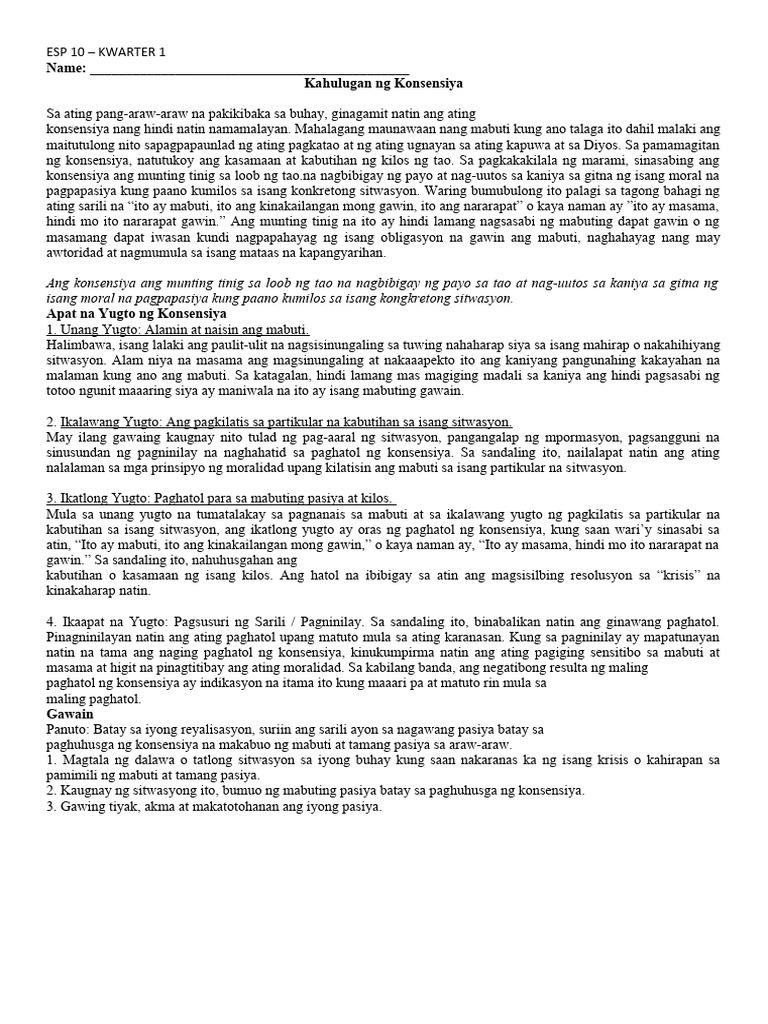 Kahulugan NG Konsensiya | PDF