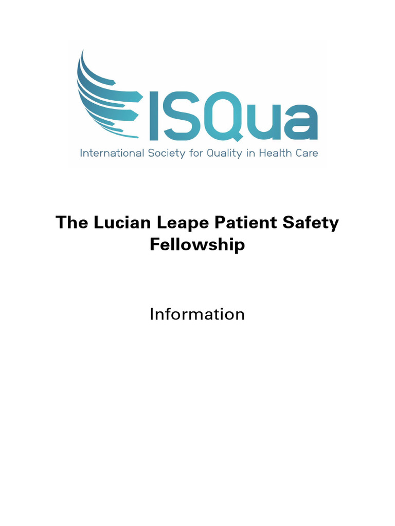 leape_information_booklet_2024-1 | PDF | Patient Safety | Health Care