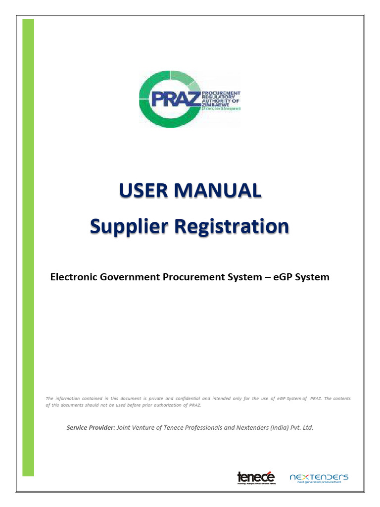 eGP Supplier Registration Guide | PDF | Login | Computing