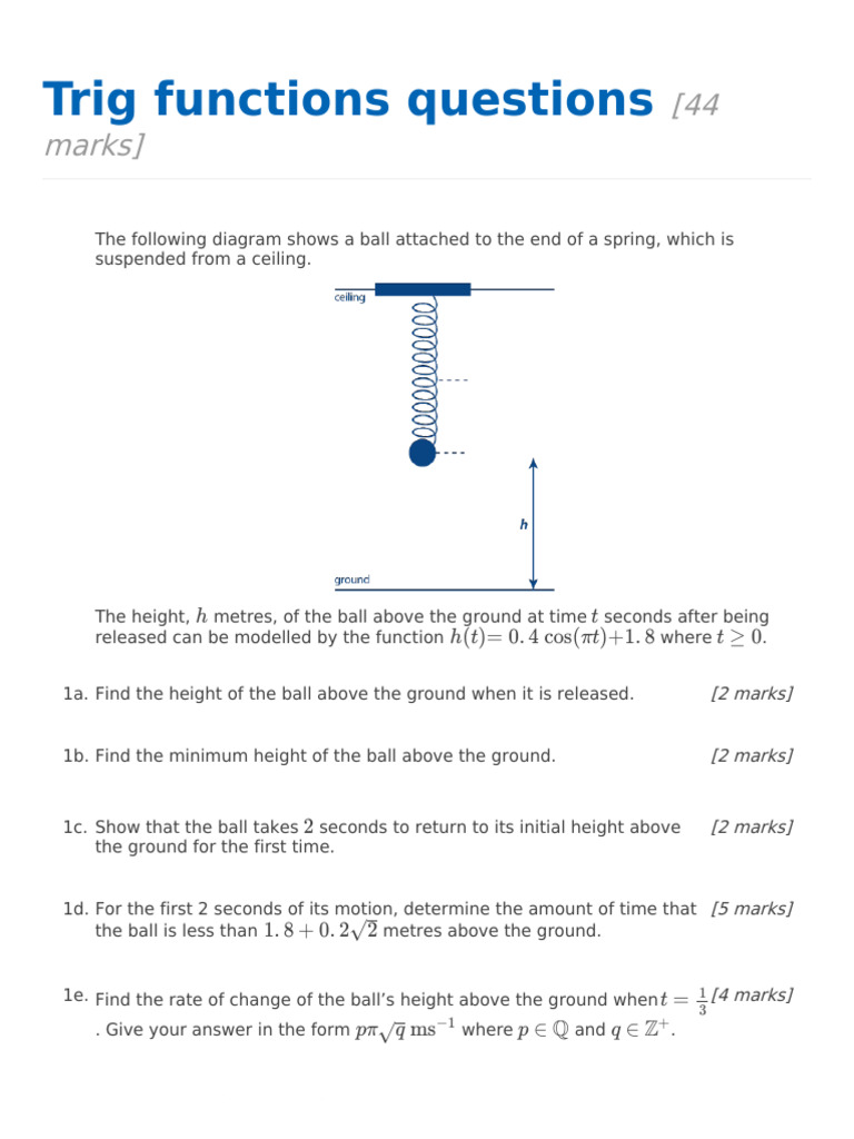 Trig Function PPQs | Download Free PDF | Trigonometric Functions ... Trig Function PPQs | Download Free PDF | Trigonometric Functions ...