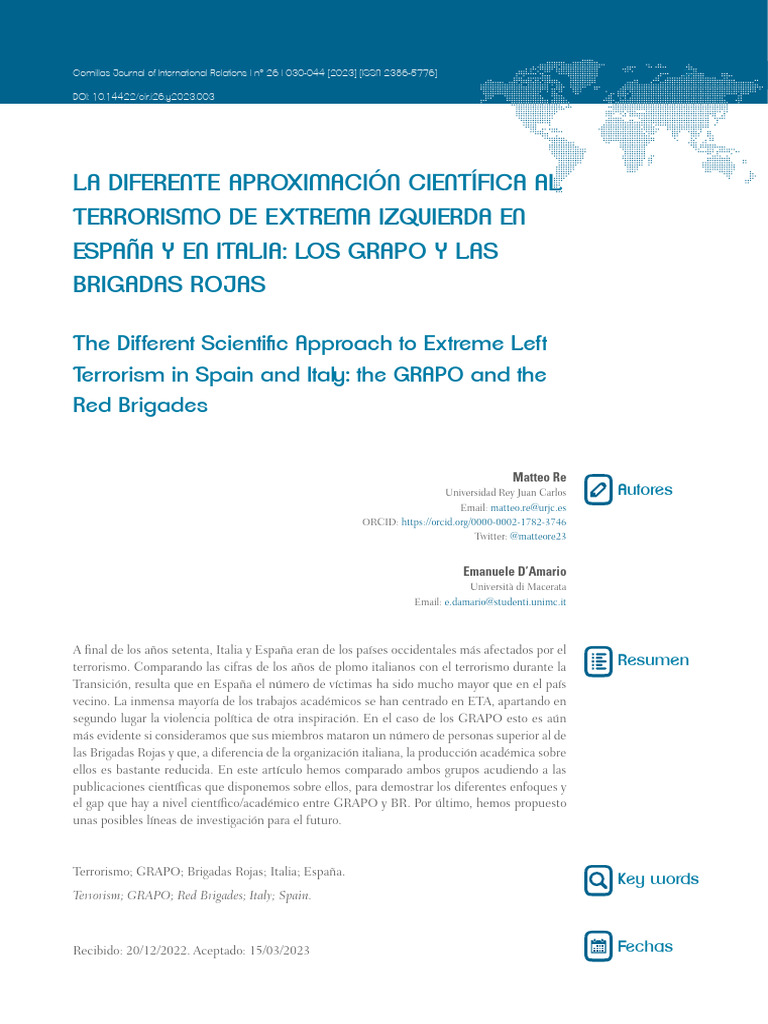 Los GRAPO y Las Brigadas Rojas | PDF | Ciencias Políticas
