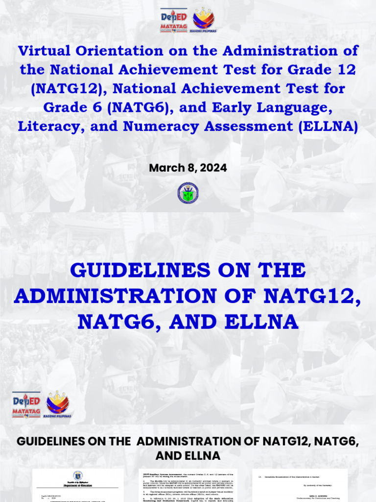 2024 Division Orientation For NAT G12 | PDF | Educational Assessment ...