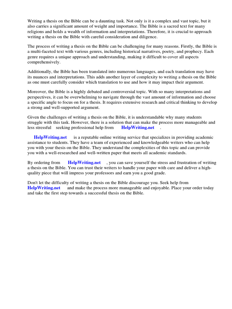 Term Paper About Bible | PDF | Jesus | Bible