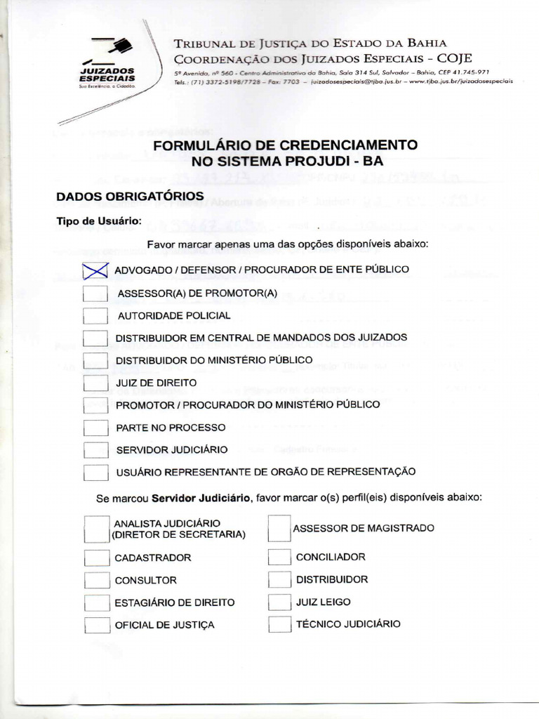 Formulário Preenchido | PDF