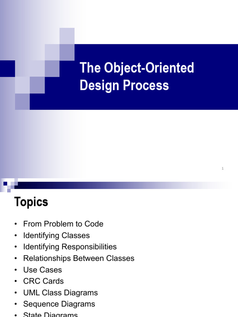 2a-The Object-Oriented Design Process - 2024 | PDF | Class (Computer ...