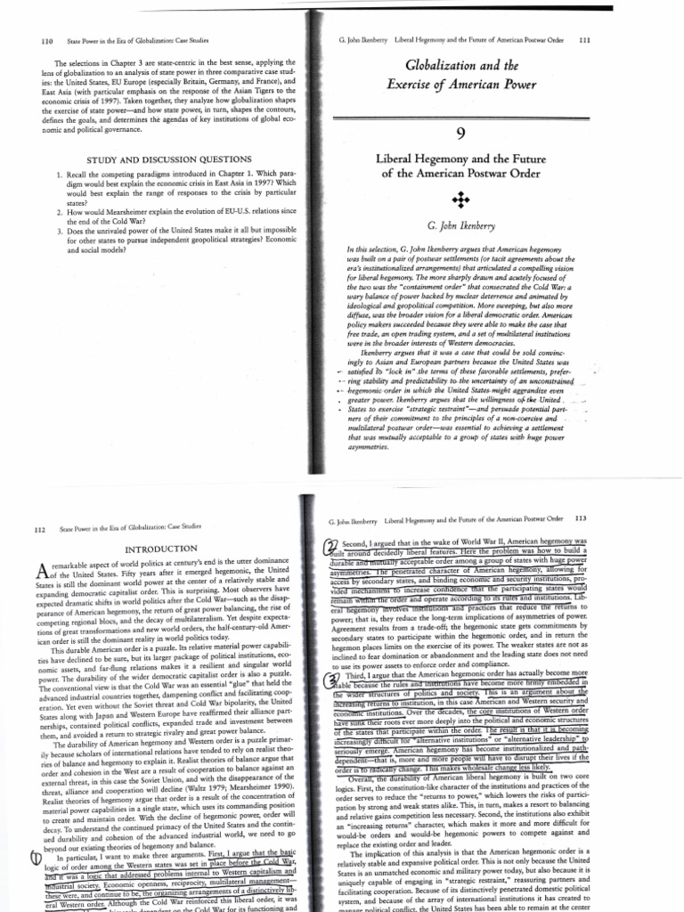 Liberal Hegemony and The Future of The American Postwar Order | PDF ...