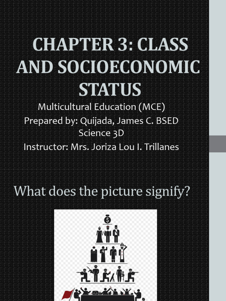 Mce CH 3 Class and Socioeconomic Status 2 | PDF | Discrimination & Race Relations | Social ...