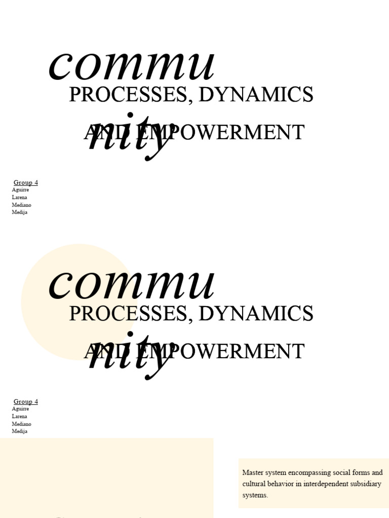 Grp4 Process Dynamics Empowerment | PDF | Empowerment | Gender