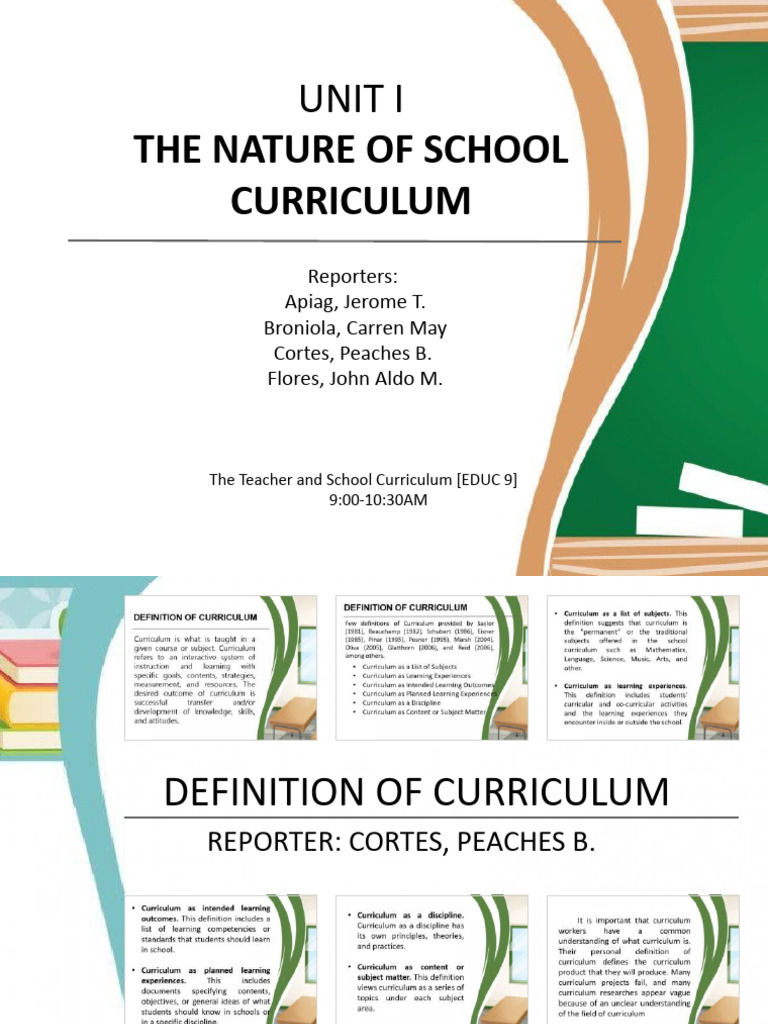 Unit I. A Definition | PDF | Curriculum | Learning