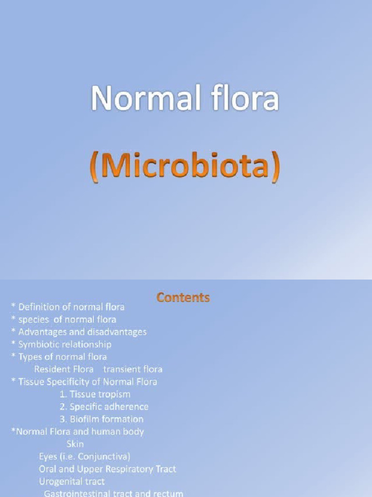 Normal Flora | PDF