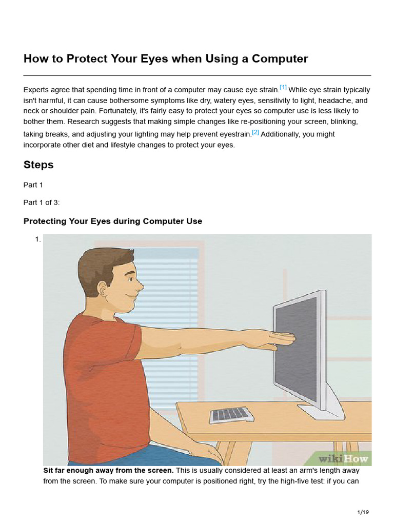 How To Protect Your Eyes When Using A Computer | PDF | Sunglasses ...