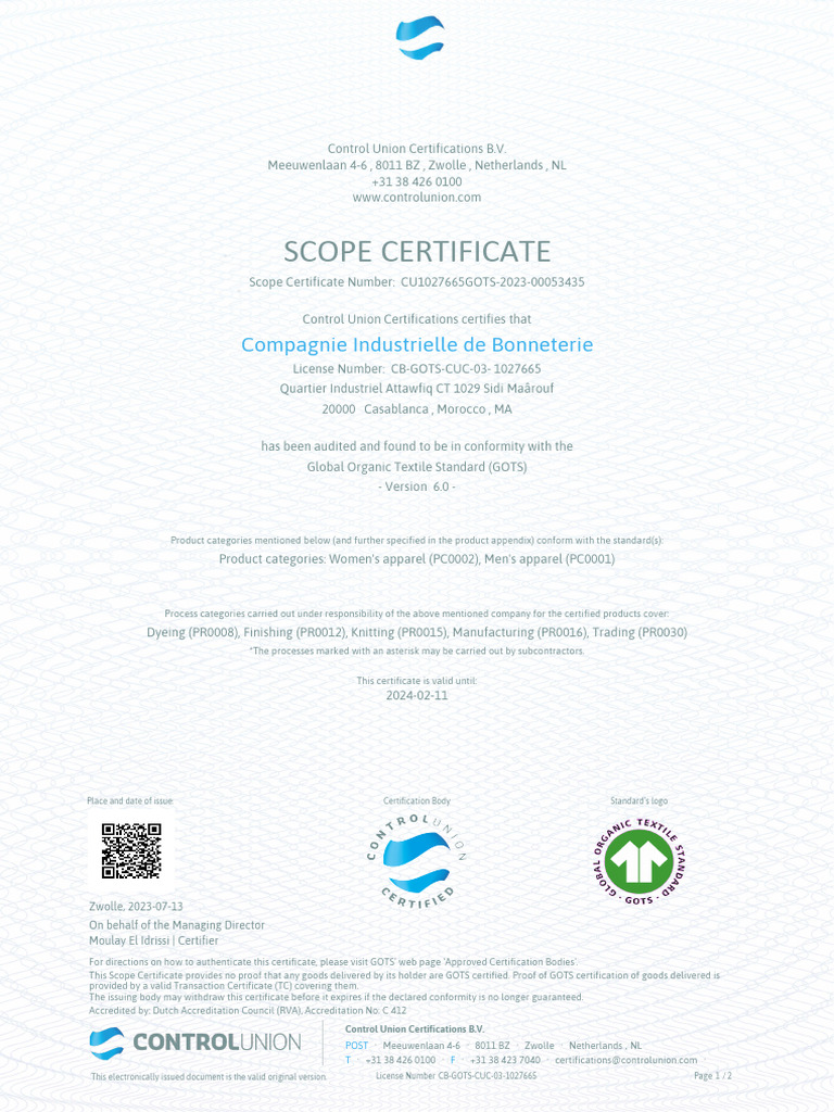 GOTS Certification for Apparel | PDF | Textiles | Clothing