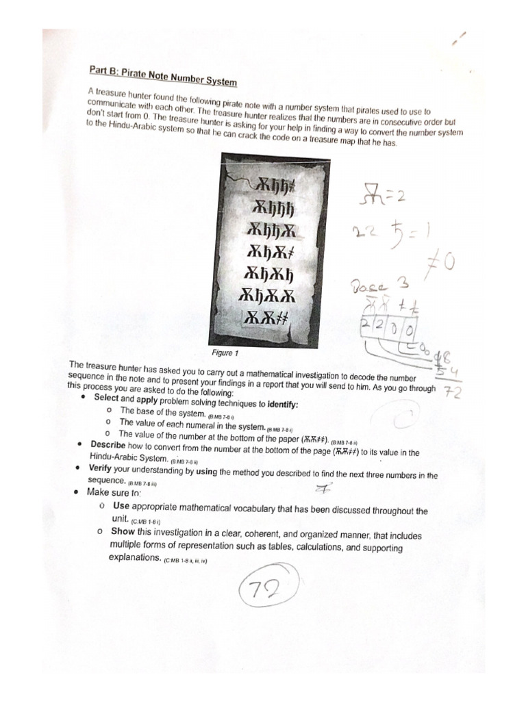Part B Pirate Note Number System | PDF