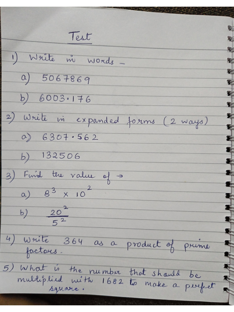 Math Test | PDF