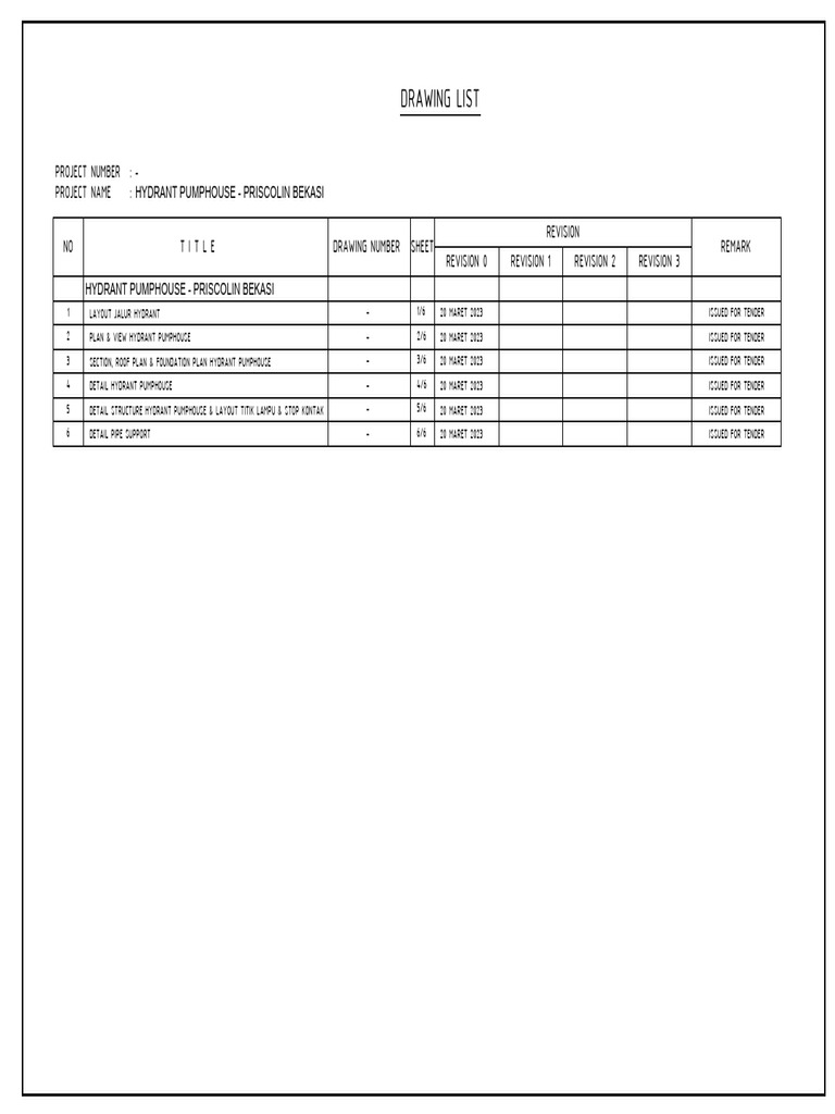 Pump House Hydrant Priscolin Bekasi 20-03-23 | PDF