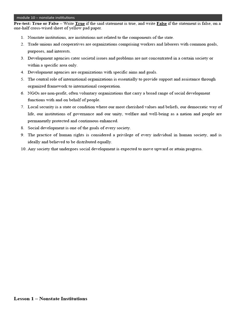 2 UCSP Module Chapter 10 | PDF | Banks | Institution