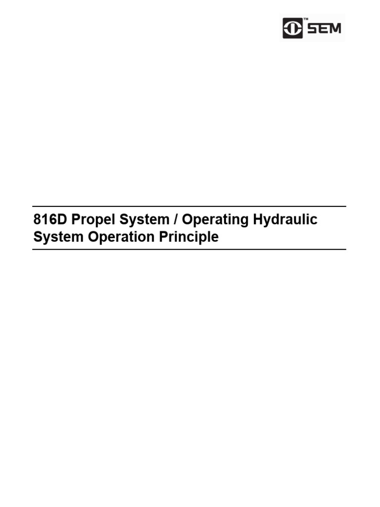 816D Hydrostatic Propel System Overview | PDF | Piston | Pump