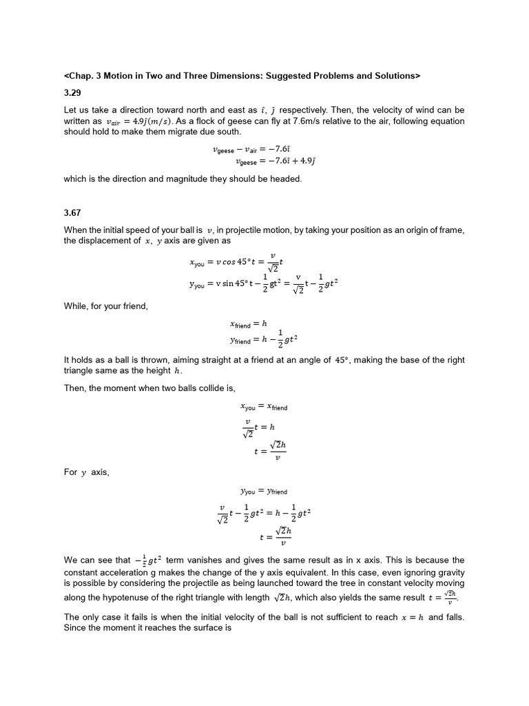 Chapter 3 | PDF | Mechanics | Classical Mechanics