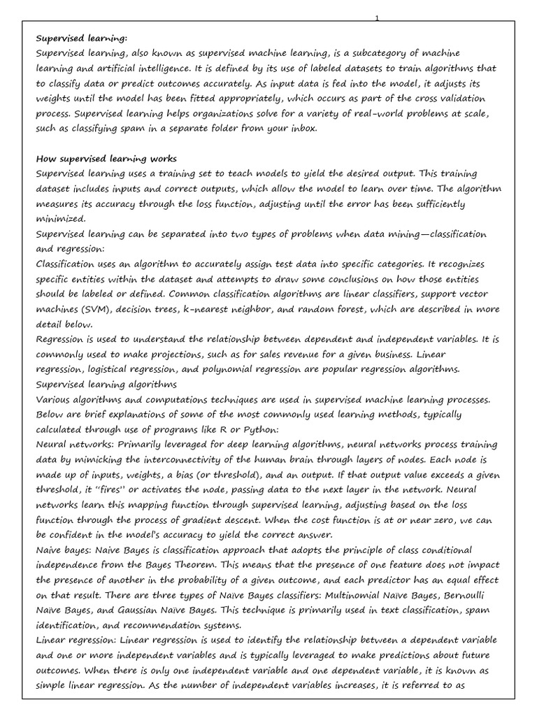 Unit 1 | Download Free PDF | Linear Regression | Statistical Classification