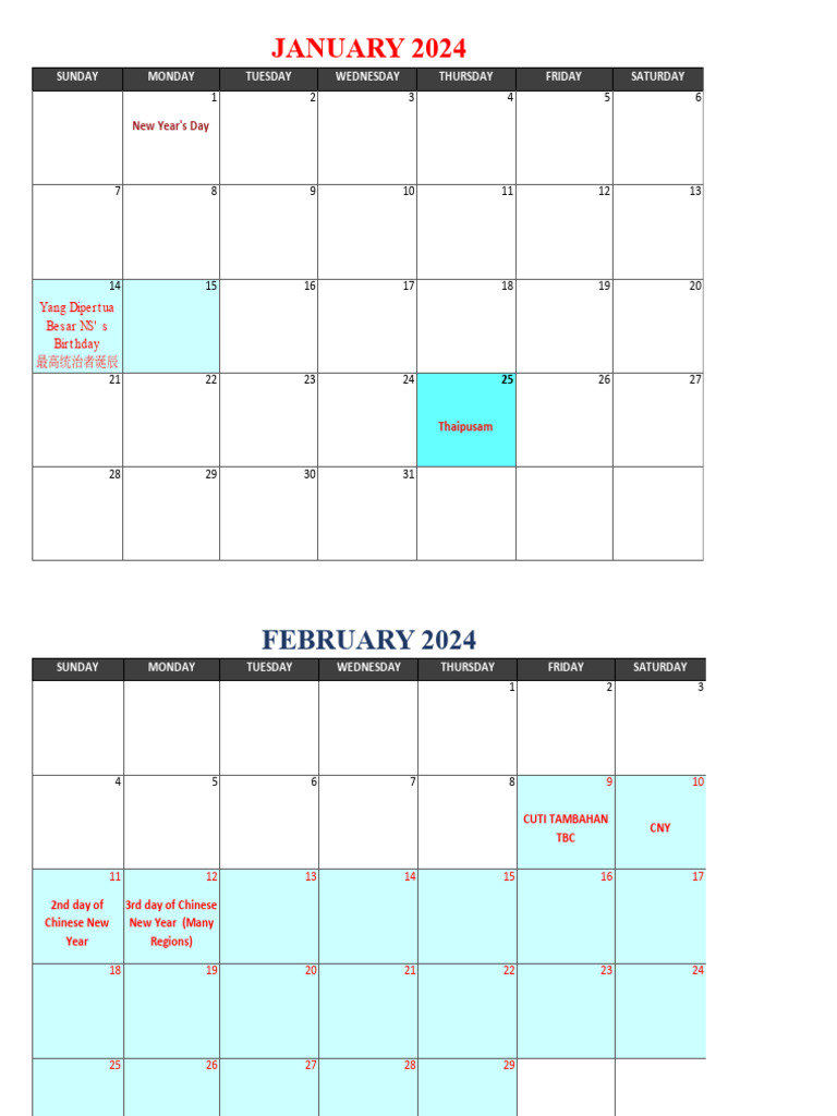 TABLE CALENDAR PLANNER 2024 | PDF | Observances | Holidays