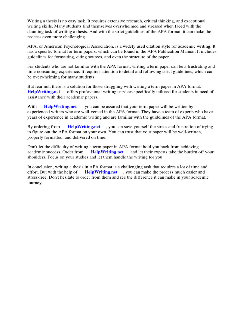 Sample Apa Term Paper PDF | PDF | Apa Style | Citation