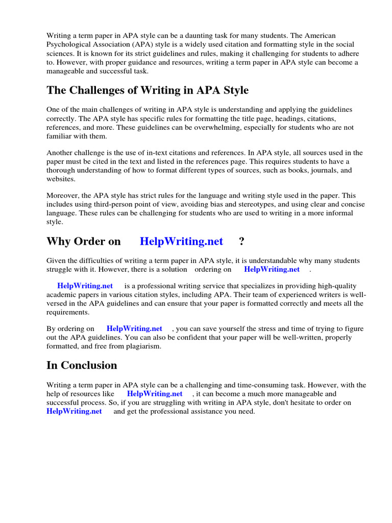 APA Style Guide for Students | PDF | Apa Style | Citation