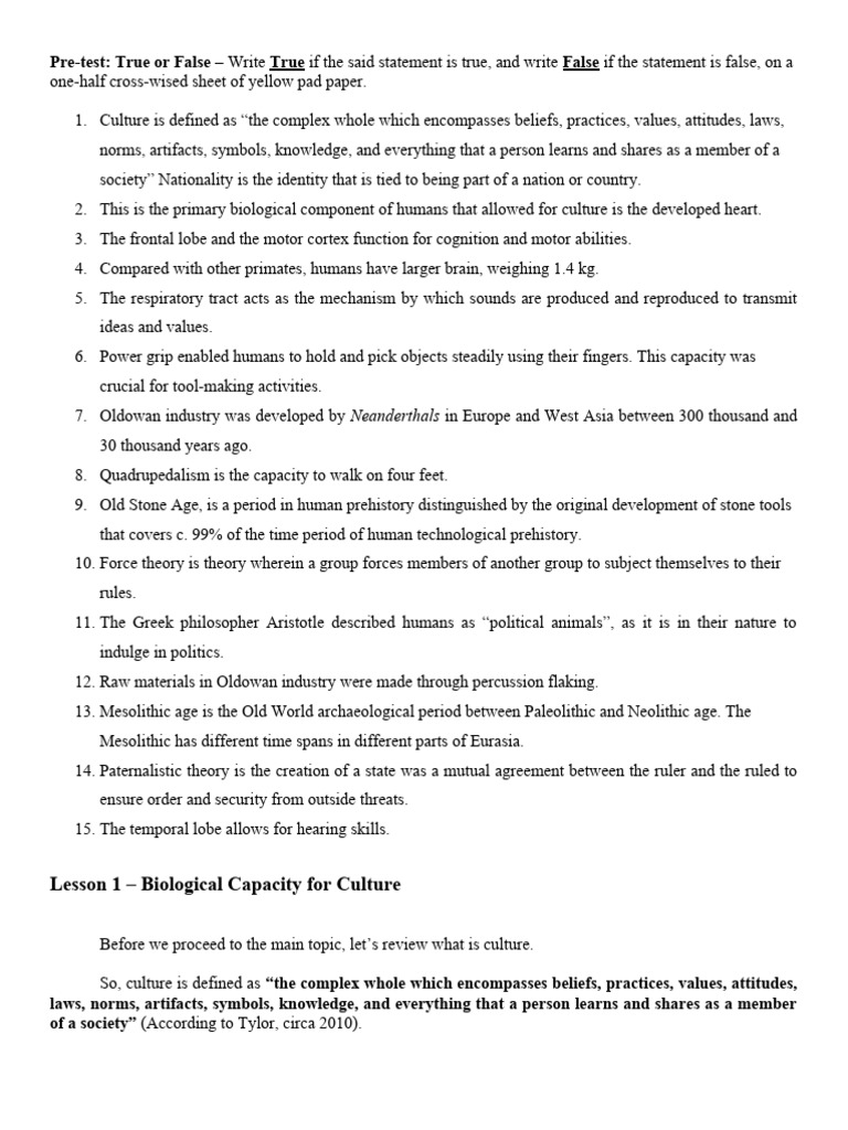 2 UCSP Module Chapter 5 | PDF | Hunter Gatherer | Human