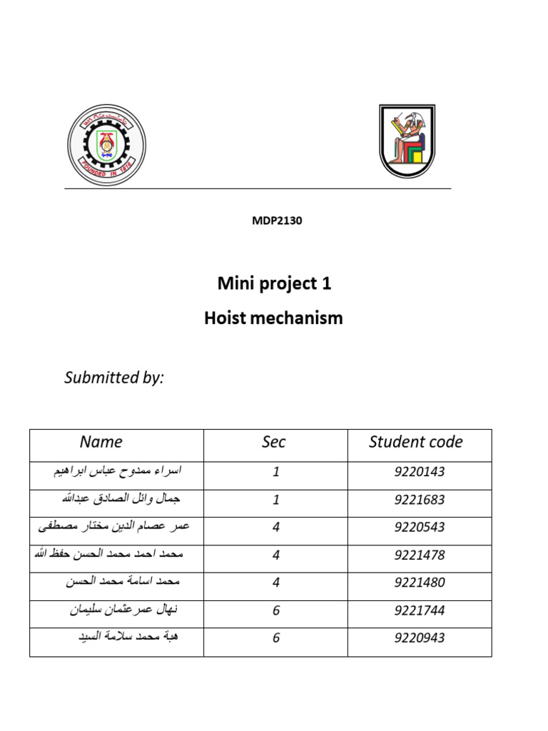 Mini-project-1..-1 | PDF | Crane (Machine) | Strength Of Materials