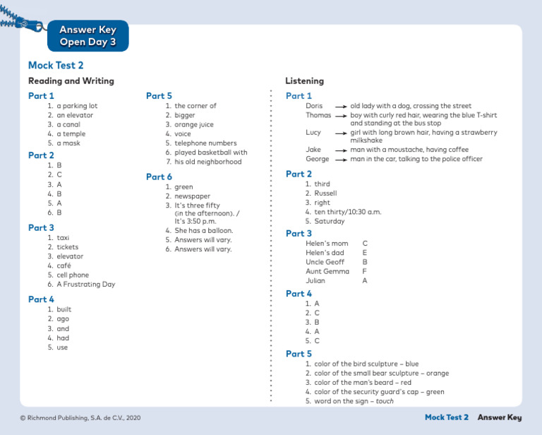 AddRes - OD3 - Answer Key - MT2 | PDF