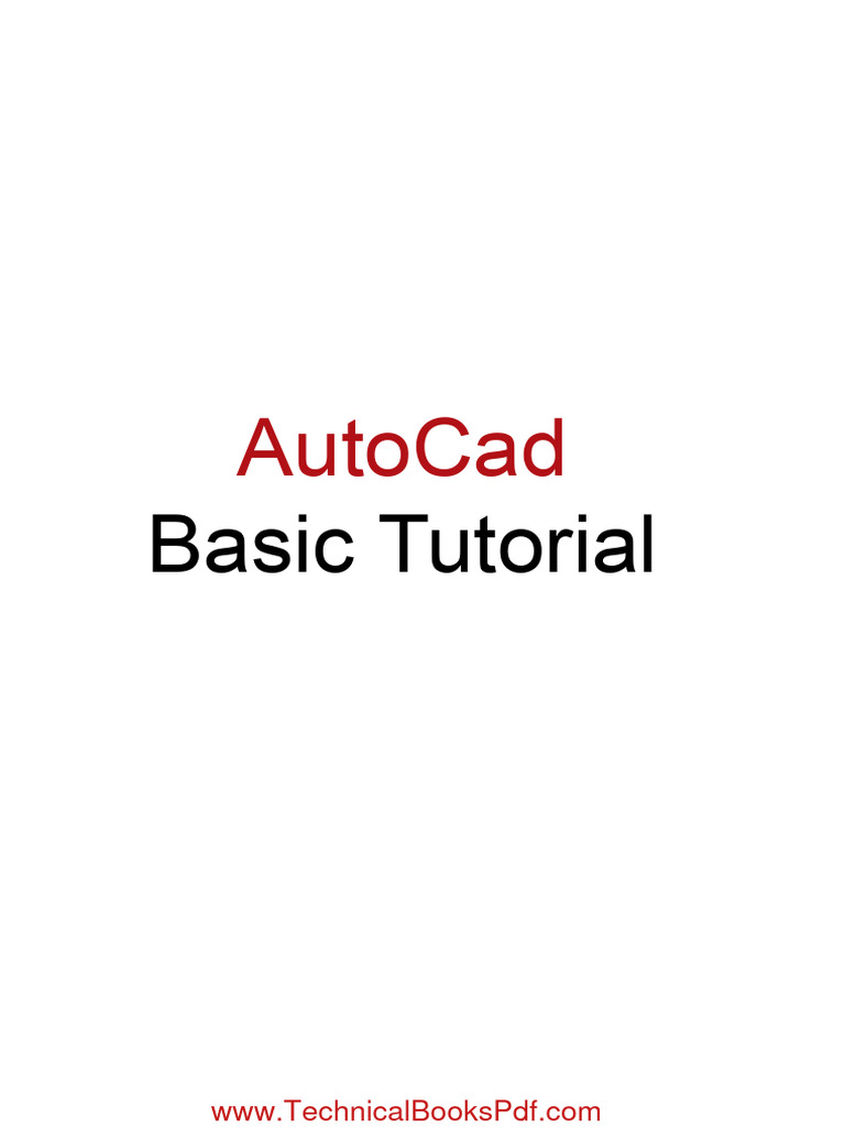 Autocad Basic Tutorial | PDF | Circle | Diameter