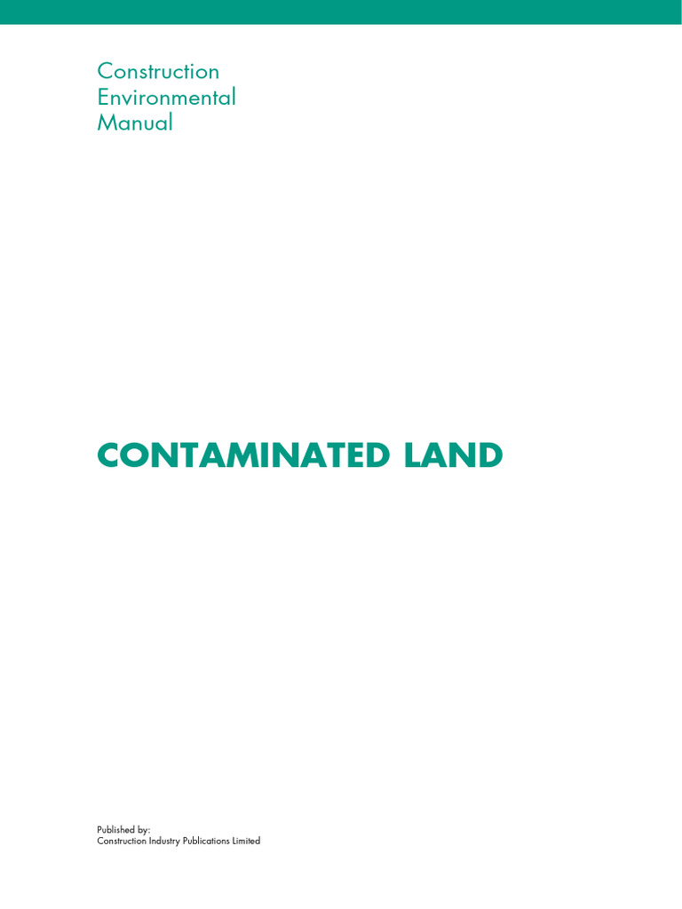 Contaminated Land - Construction Environmental Manual | PDF ...