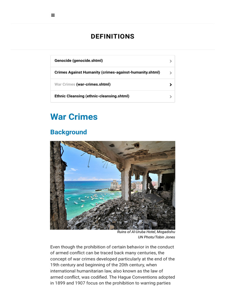 War Crimes | PDF | War Crime | Geneva Conventions