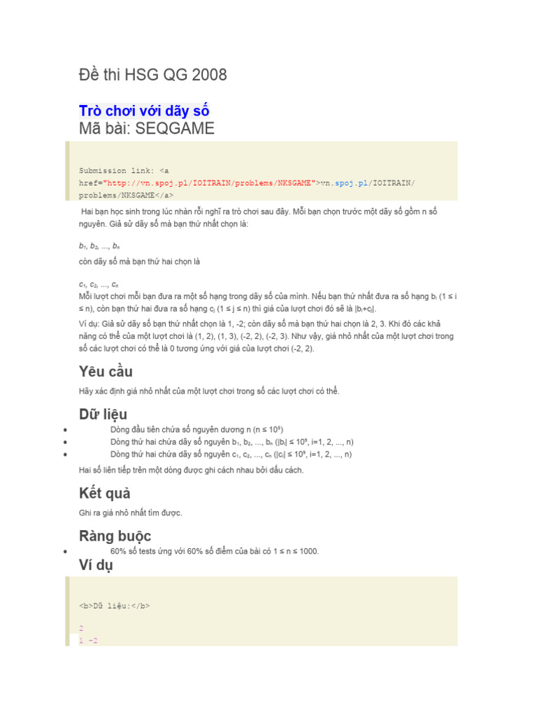 Giai de Thi HSGQG 2008 | PDF