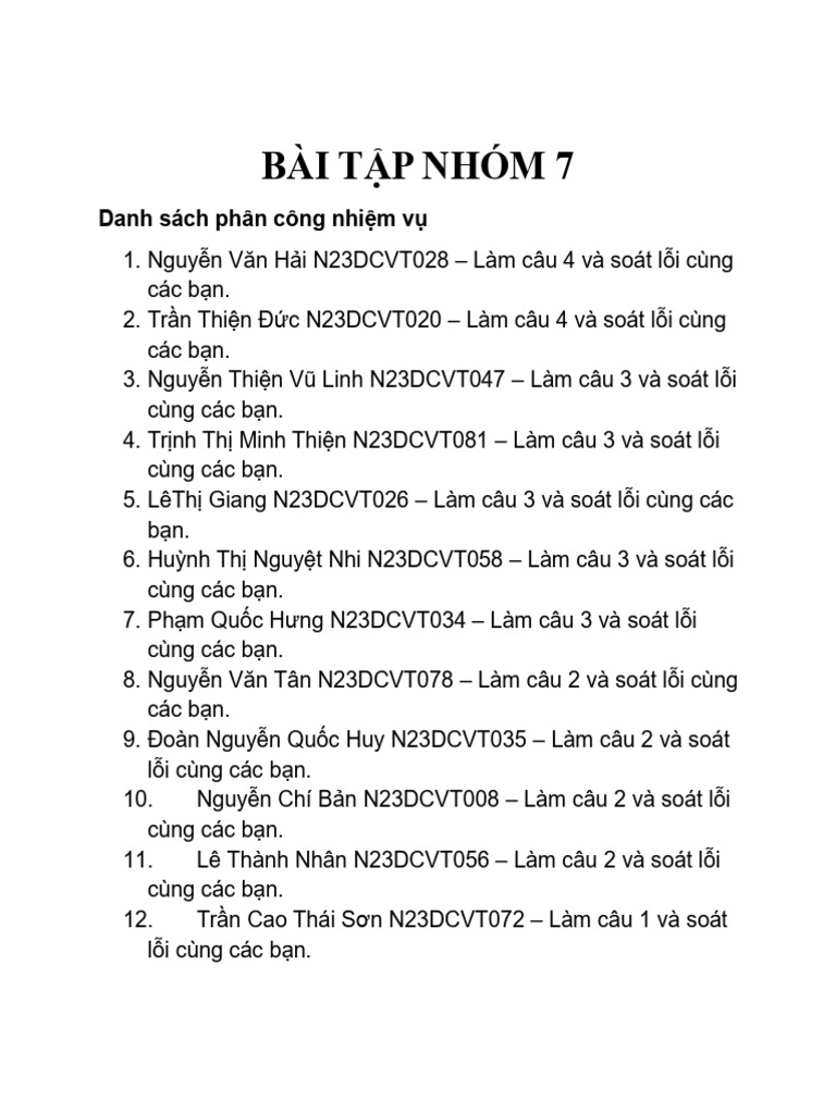 Bai Tap Nhom 7 | PDF