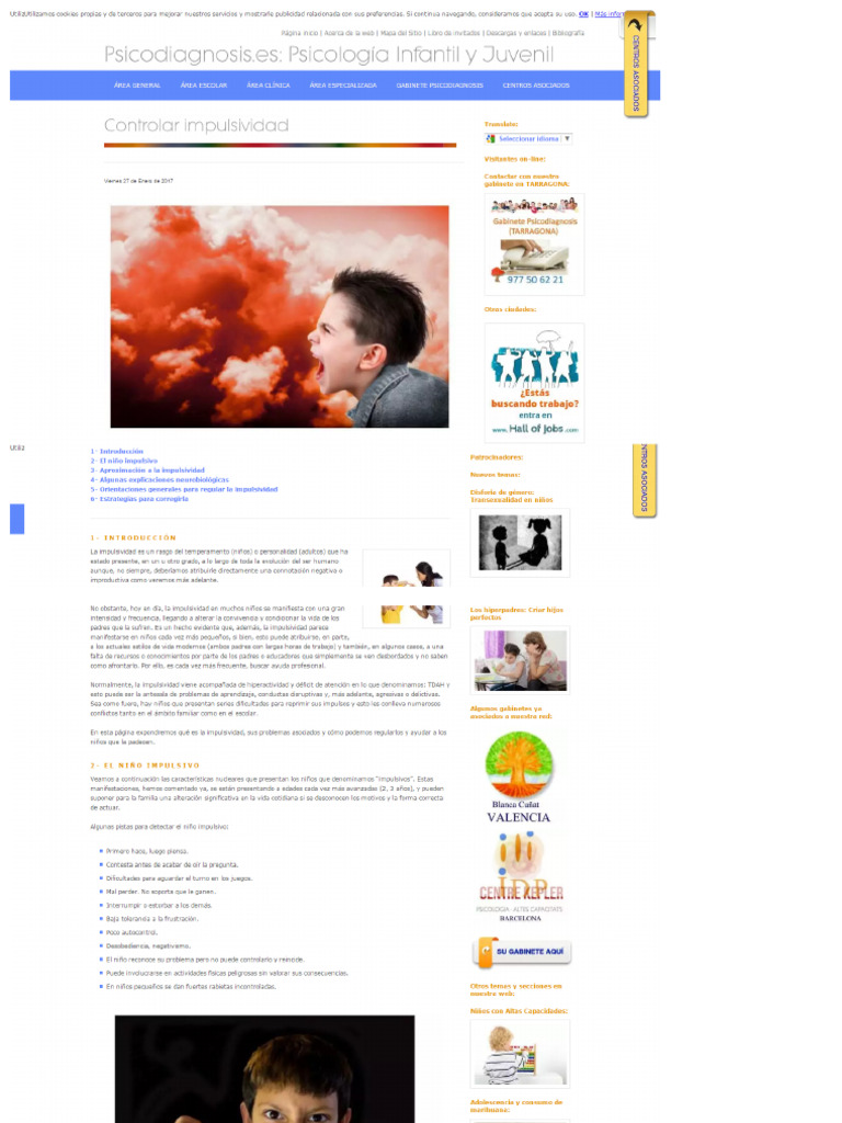 Psicodiagnosis - Psicología Infantil y Juvenil Controlar Impulsividad | PDF