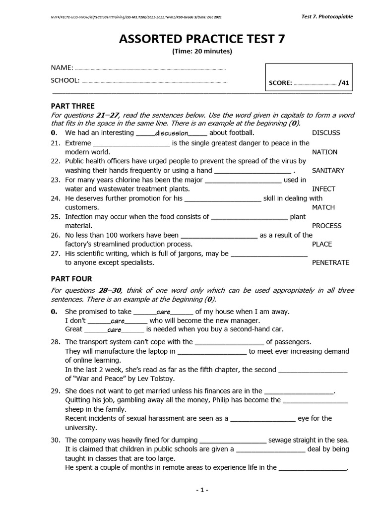 JSS. Module 1. Test 20E. NonMCQs | PDF