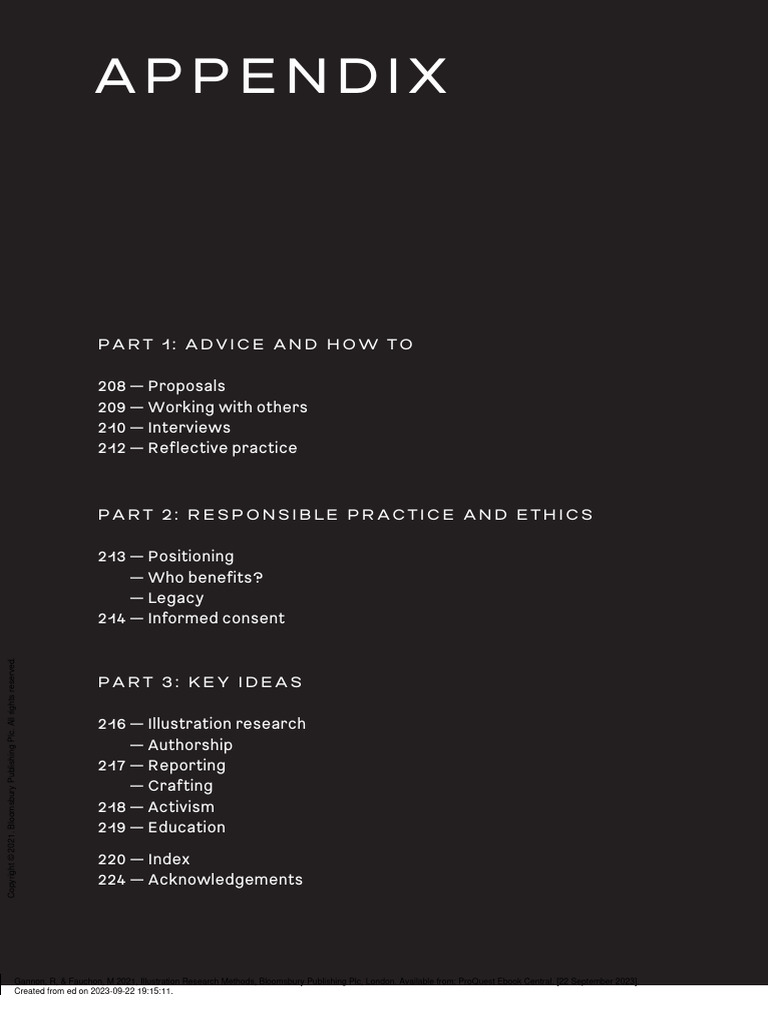 Illustration Research Methods - (Appendix) | PDF | Reflective Practice ...