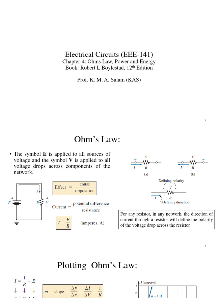 Ohm's Law & Power Basics | PDF | Power (Physics) | Resistor